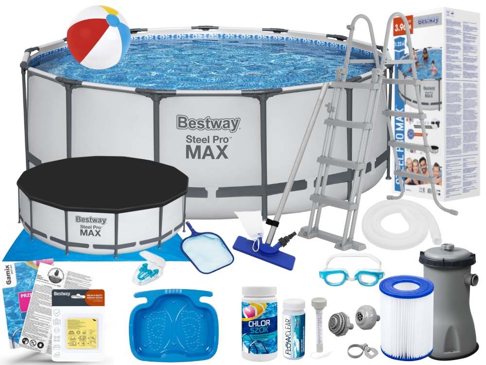 Basen Ogrodowy Stelażowy Bestway 396x122 5618W - 13498699516 - oficjalne archiwum Allegro