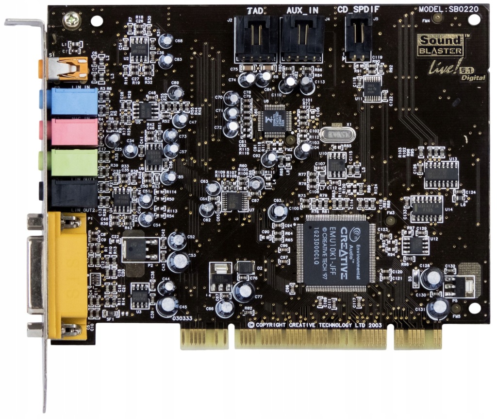 CREATIVE SOUND BLASTER LIVE 5.1 DIGITAL SB0220 PCI - 11542303448 ...