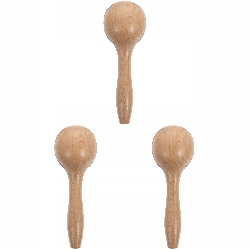 3 sztuk Jajko Drewna marakasy zabawki Instrument - 12655611601 ...