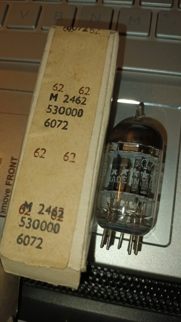 LAMPA 6072 12AY7 GE USA TUBE GENERAL ELECTRONIC - 13346160967 ...