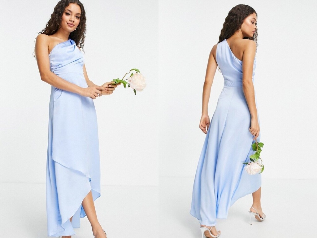 TFNC Petite Jasnoniebieska sukienka maxi L - 13635340304 - oficjalne archiwum Allegro