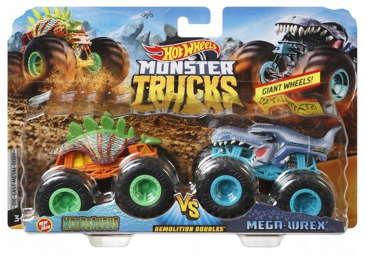 Hot Wheels Monster Trucks Motosaurus vs Mega Wrex - 11553871122 - oficjalne archiwum Allegro