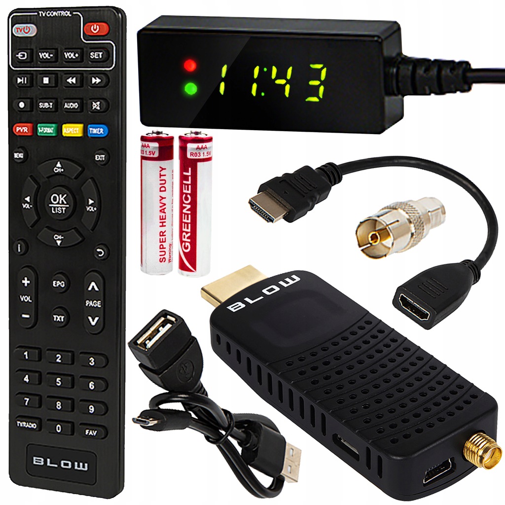 TUNER DEKODER Mini TV NAZIEMNEJ DVBT DVBT2 H.265 - 12188840633 ...