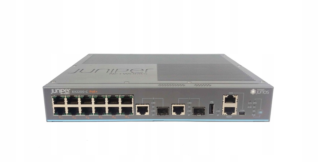 Juniper EX2200-C-12P-2G 12-Port Gigabit PoE+ Switch 2 x combo Gigabit ...