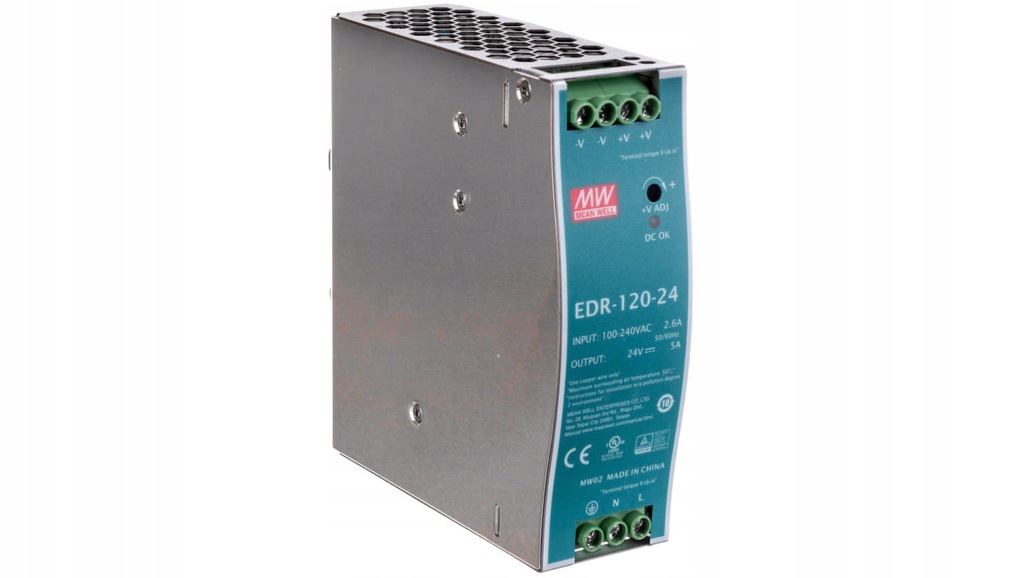 Zasilacz impulsowy 24VDC 5A 120W EDR-120-24 - 11571014765 - oficjalne archiwum Allegro