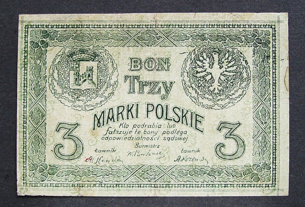 3 Marki Polskie 1921 KRZEMIENIEC ( rzadki ) - 14556476553 - oficjalne ...