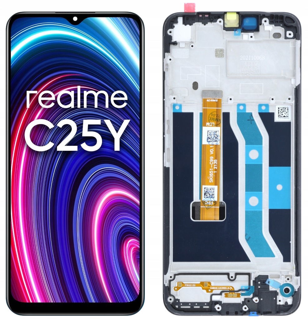 WYŚWIETLACZ LCD RAMKA LCD DO Realme C25Y RMX3269 - 14568892446 ...