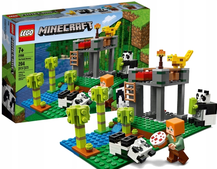 klocki LEGO MINECRAFT zwierzęta ZAGRODA miś PANDA - 10849154522 ...