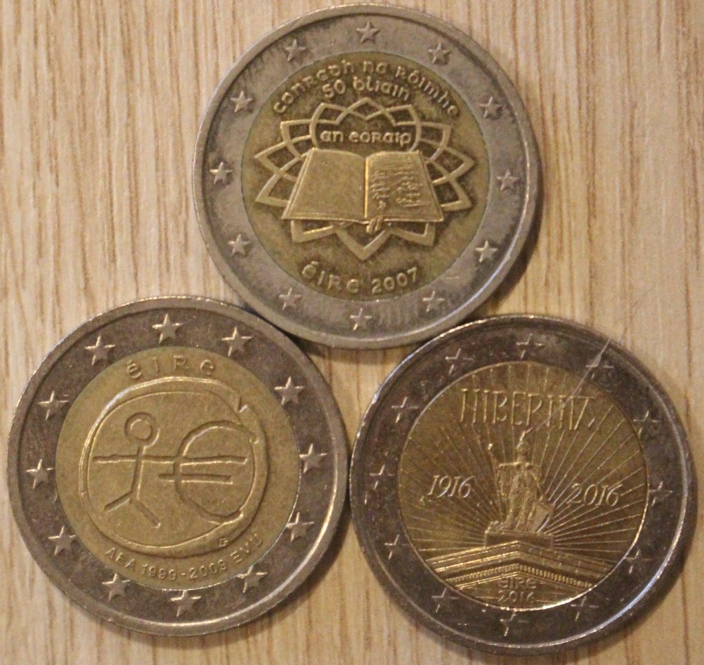 2 EURO IRLANDIA - EIRE 2007 2009 2016 - 3 MONETY - 12786815626 ...