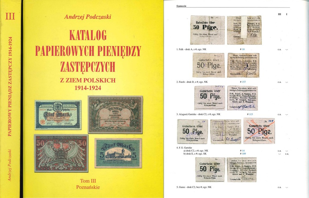 Podczaski III tom katalog 1914-1924 Poznańskie - 12844669685 ...