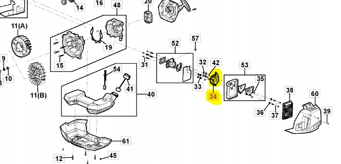 Gaźnik kosy wykaszarki Stiga SBC 646 656 ORYGINAŁ - 15016531568 - oficjalne archiwum Allegro
