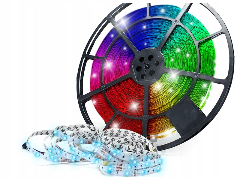 Taśma LED RGB 2m z rolki kolorowa SMD 5050 - 10202472051 - oficjalne ...