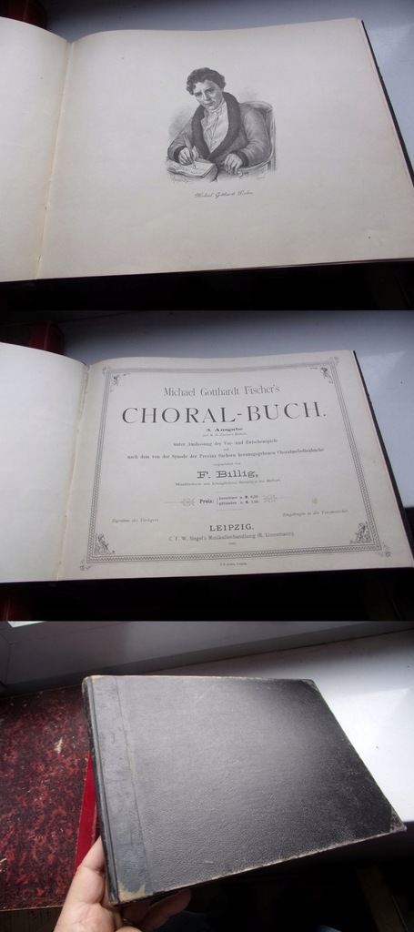 olbrz KSIĘGA CHORAŁÓW Michael Gothard Fischer 1851 - 13470744106 ...