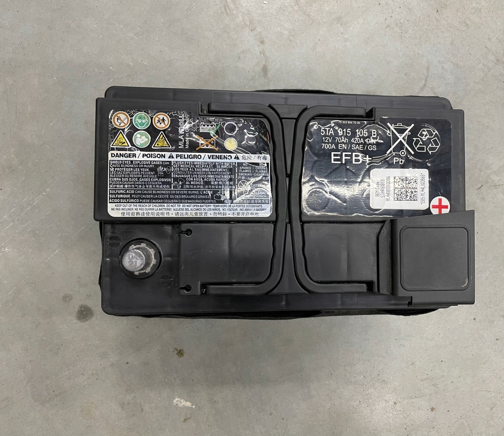 AKUMULATOR VW AUDI 12V 70AH 420A EFB+ ORYGINAŁ - 13304706999 ...