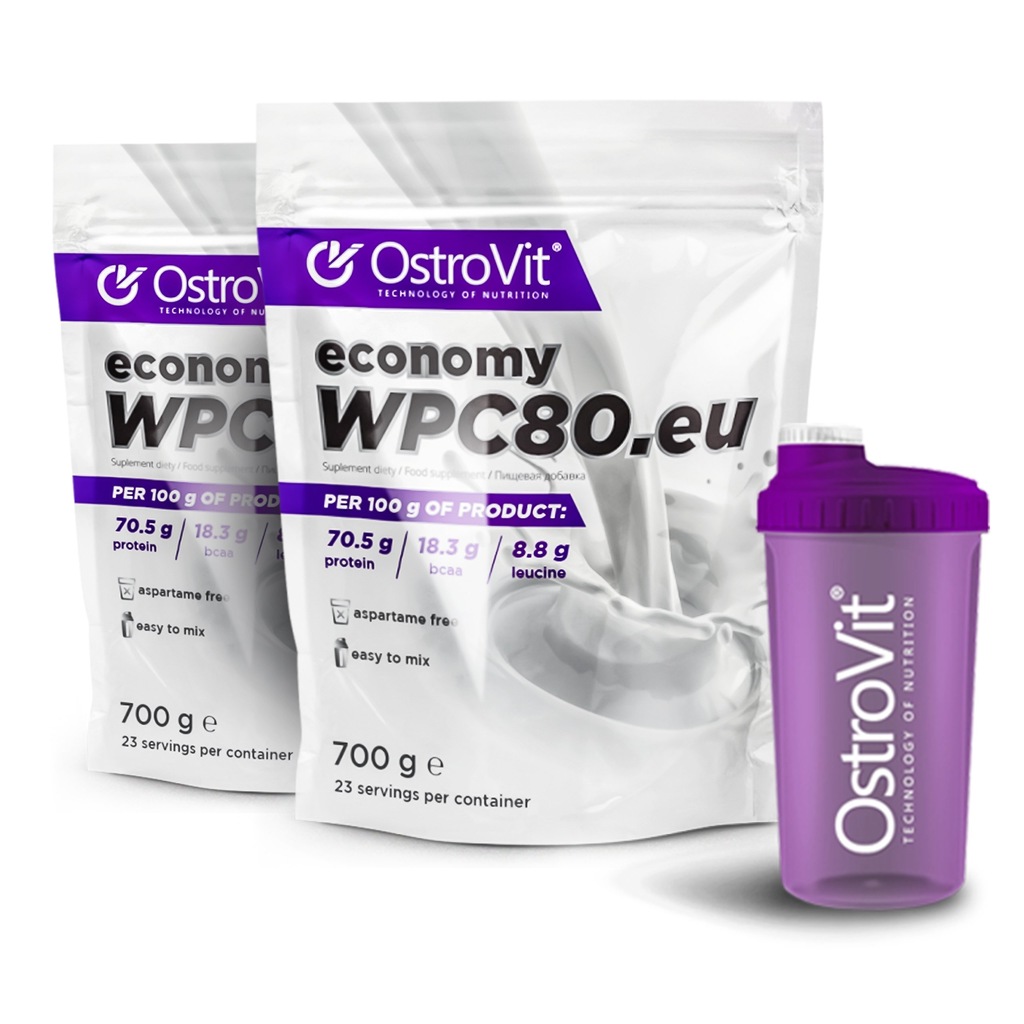 OSTROVIT WPC80.eu ECONOMY 1400g BIAŁKO 2x 700g - 6919421188 - oficjalne archiwum Allegro