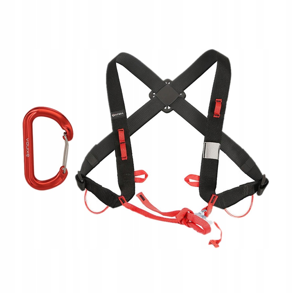 Climbing Harness Half Body Harness, Safe Belts Guide Black with Clip ...