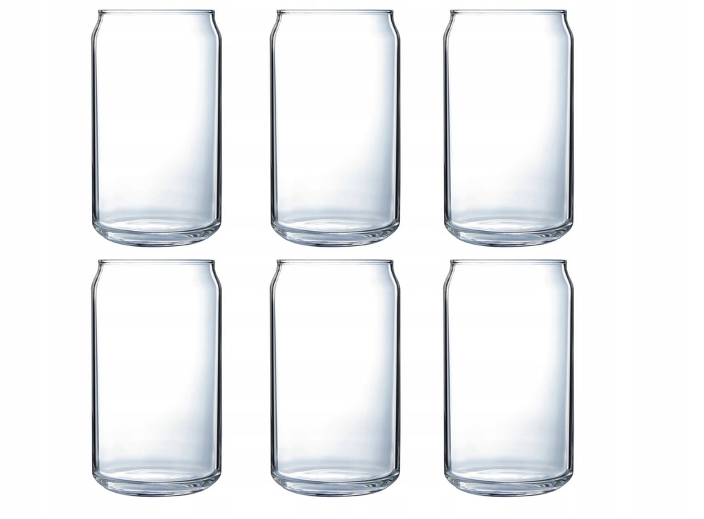 SZKLANKI 470ML W KSZTAŁCIE PUSZKI KOMPLET 6 SZTUK - 13675518296 ...