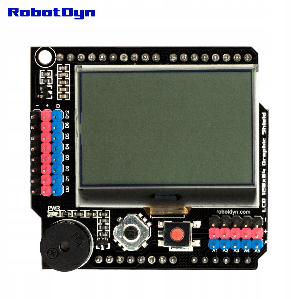 Купить RobotDyn Shield LCD 128x64 зуммер-джойстик Arduino: отзывы, фото ...