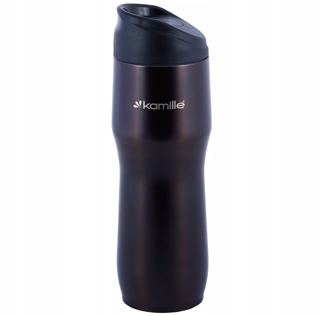 KUBEK TERMICZNY TERMOS BUTELKA BRĄZOWY 450ml - 12973627196 - oficjalne archiwum Allegro