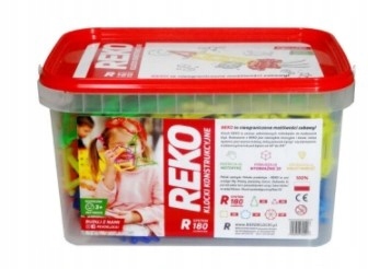 Reko Klocki dla dzieci system 180 el. Kolorowe Edu - 12789523131 ...