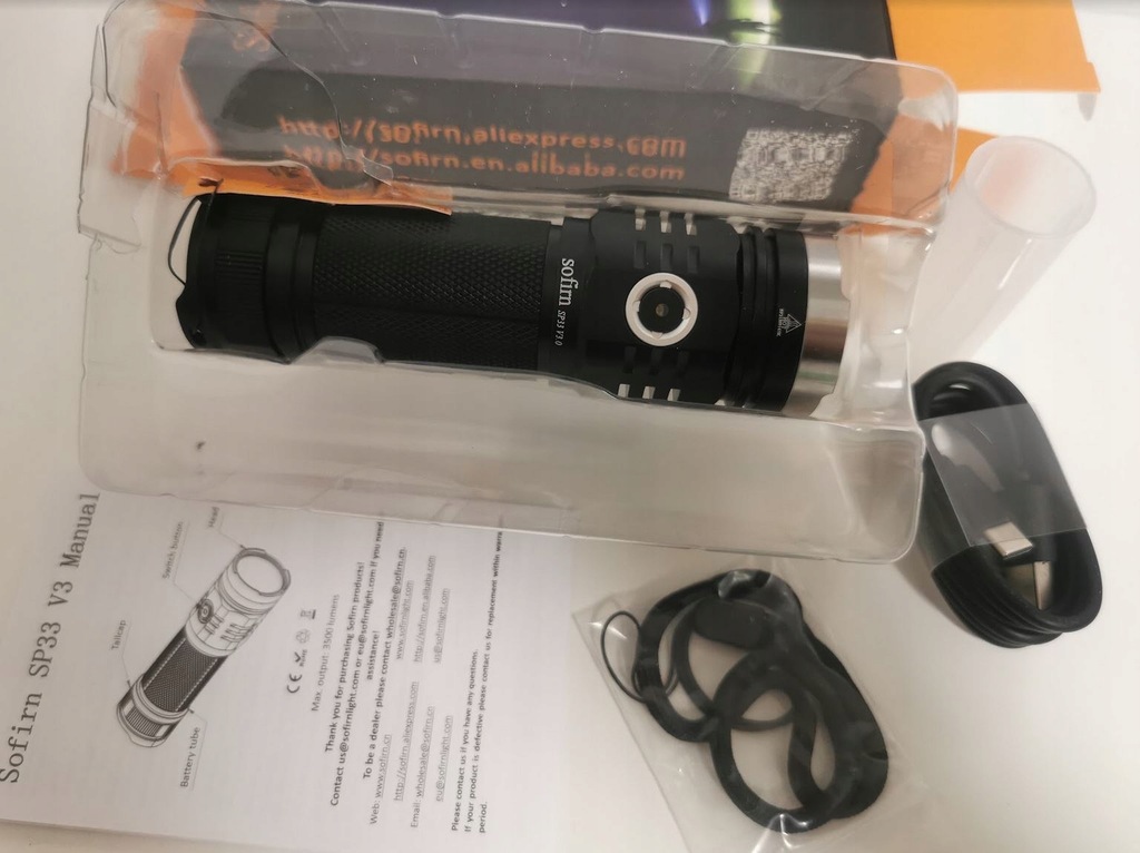 Sofirn SP33 V3.0 latarka LED z aku 26650 5500 mAh - 12698884526 ...