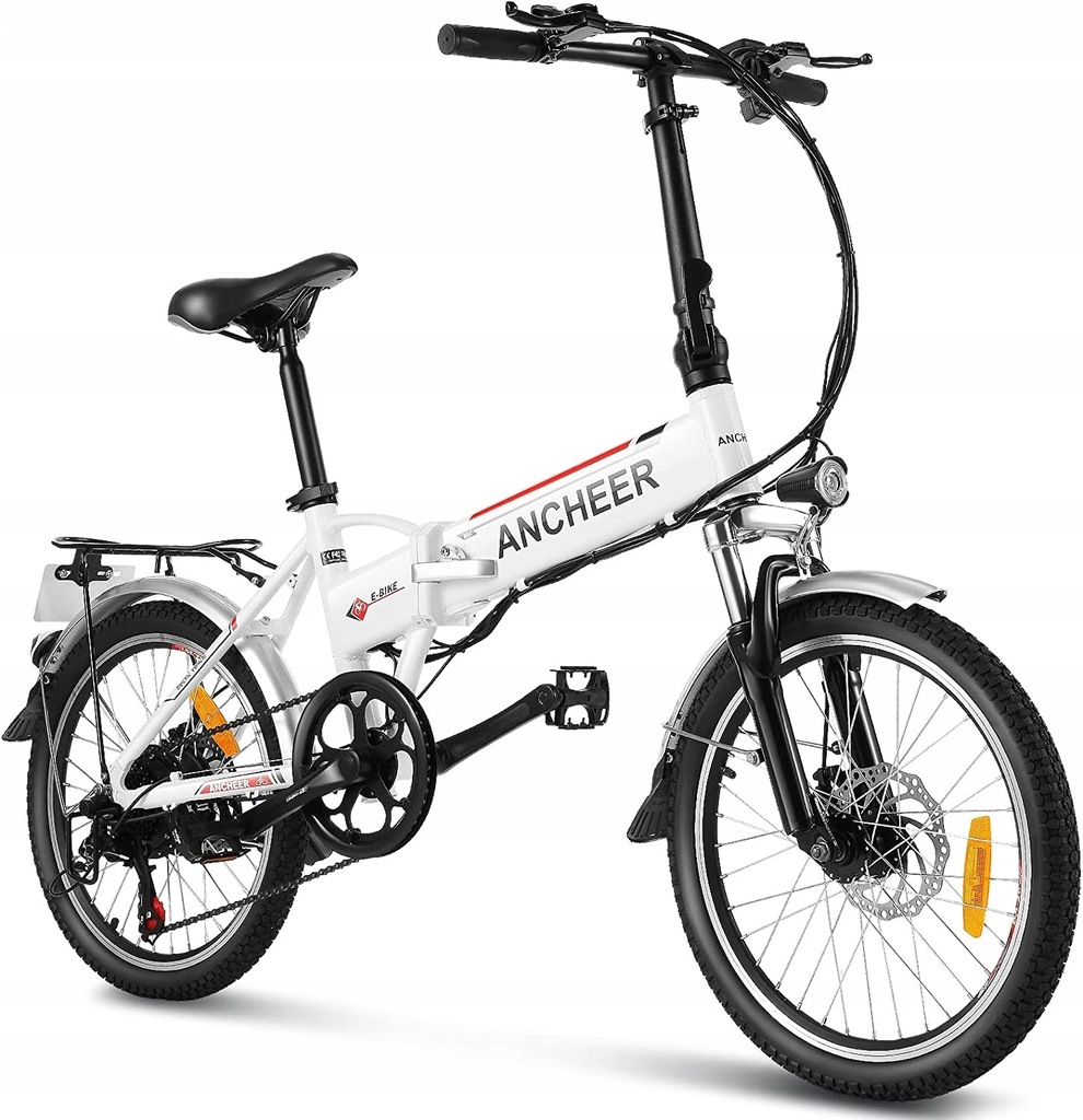 Rower elektryczny składak ANCHEER 20" 250W OPIS! - 13524312695 ...
