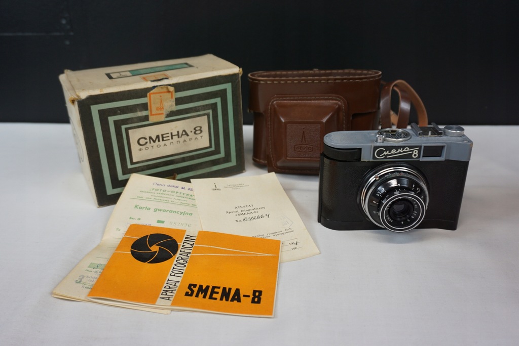 Stary aparat Smena 8 Smiena z pudełkiem zestaw - 14710274738 ...
