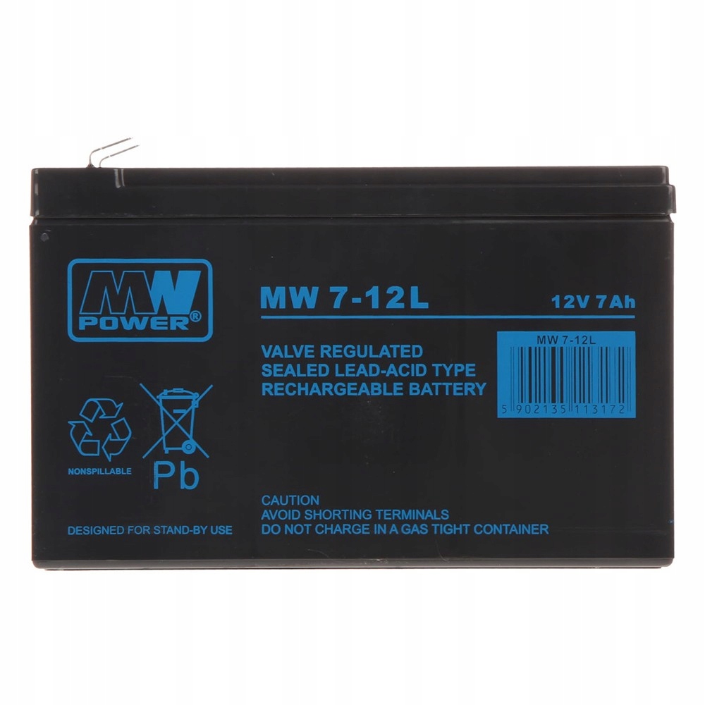 Akumulator MW Power MW 7-12L (7Ah 12V) - 11575323966 - oficjalne archiwum Allegro