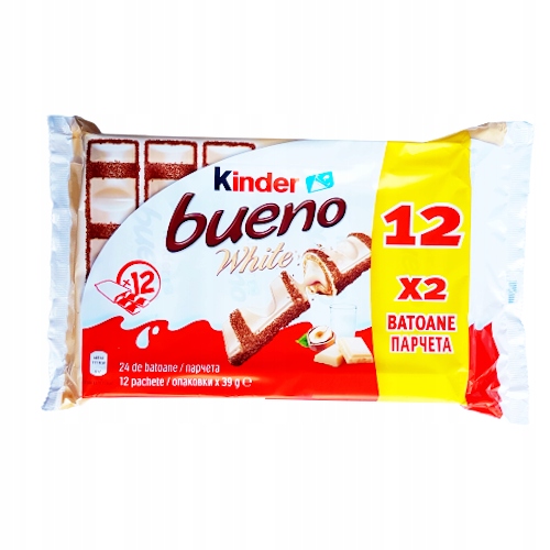 BATON KINDER BUENO WHITE FERRERO 39g x 12szt - 12004421978 - oficjalne ...
