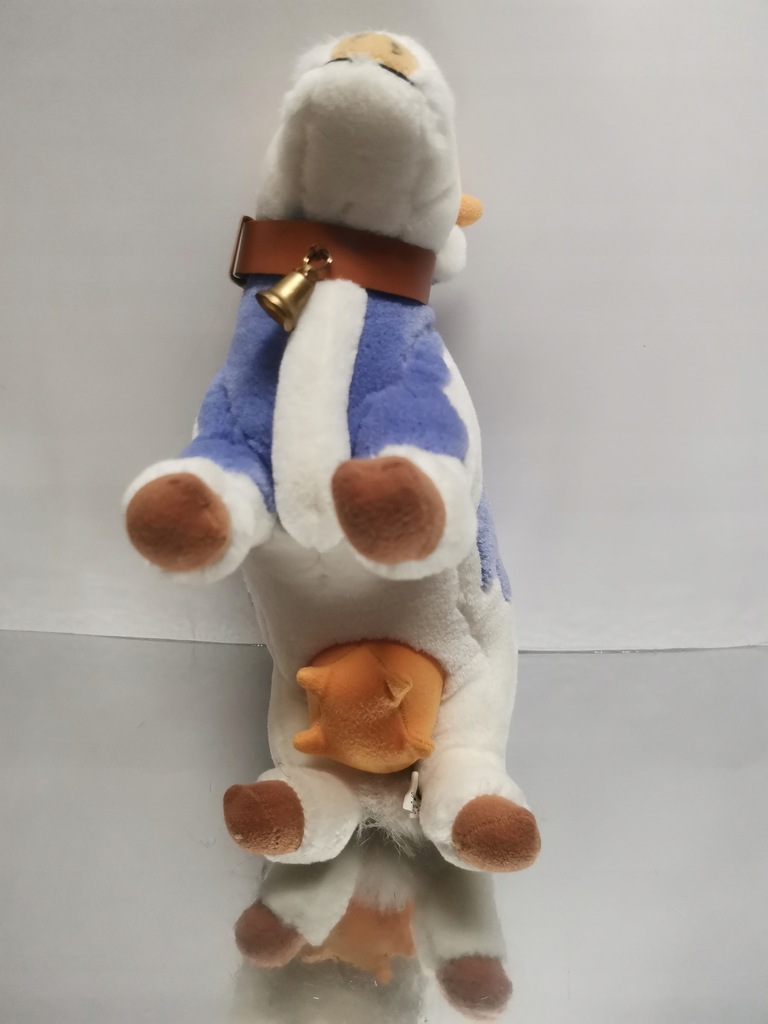 Fioletowa KROWA Milka krówka stojąca maskotka 29cm - 11151779477 ...