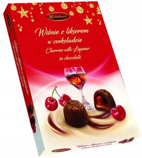 Bombonierka Praliny Wiśnie z Likierem w Czekoladzie Hildebrand 205g - 14998186795 - oficjalne ...