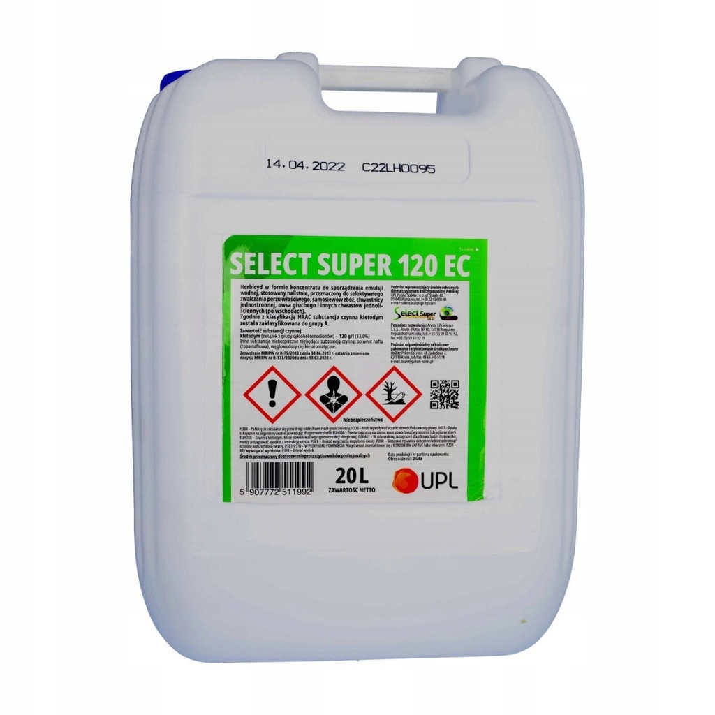 Select Super 120 EC 20L - na chwasty w ziemniakach - 13947622769 - oficjalne archiwum Allegro