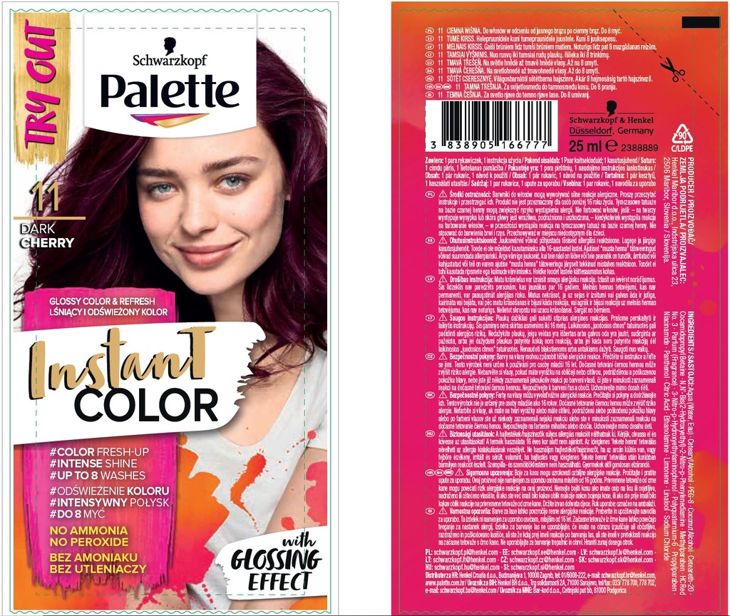 Palette Instant Color Szamponetka koloryzująca Cie - 13360519205 ...