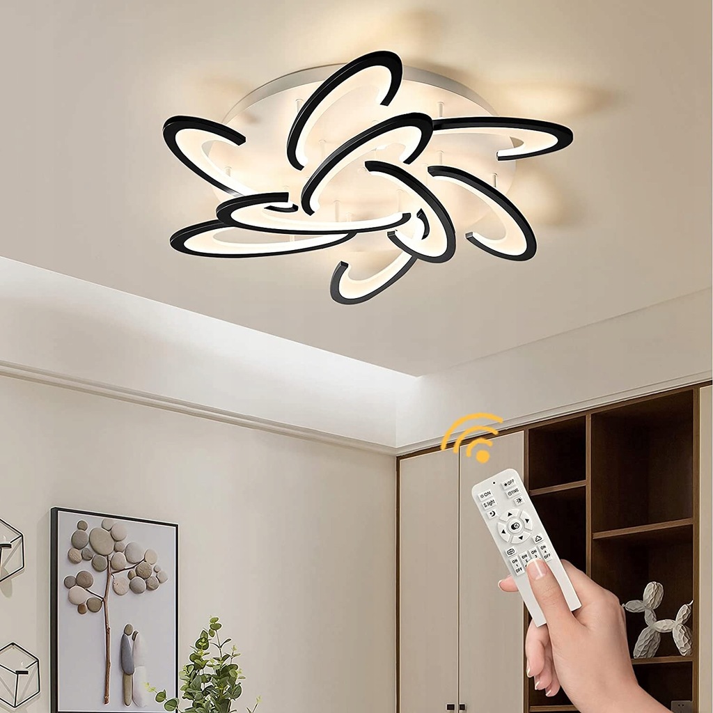 LAMPA LED PLAFON SUFIT NOWOCZESNA 65W NA PILOTA - 12200870633 ...