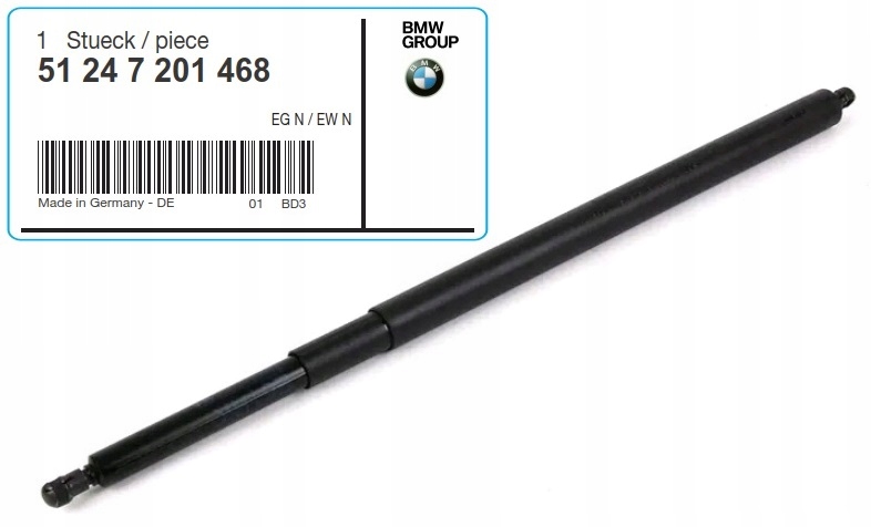 nowy oryg. OE siłownik teleskop klapy BMW E61 ASO - 12562137896 ...