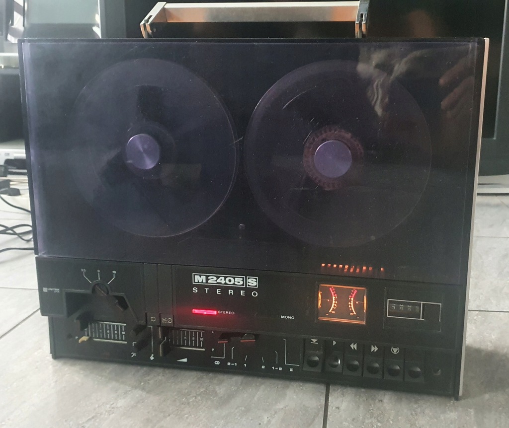 Magnetofon szpulowy Unitra ZRK M2405S czarny naby - 12187360839 - oficjalne archiwum Allegro