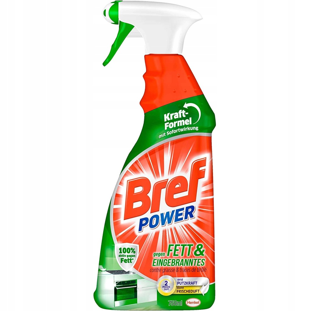 BREF SPRAY ŚRODEK ODTŁUSZCZAJĄCY DO KUCHNI 750 ML - 12602096153 ...
