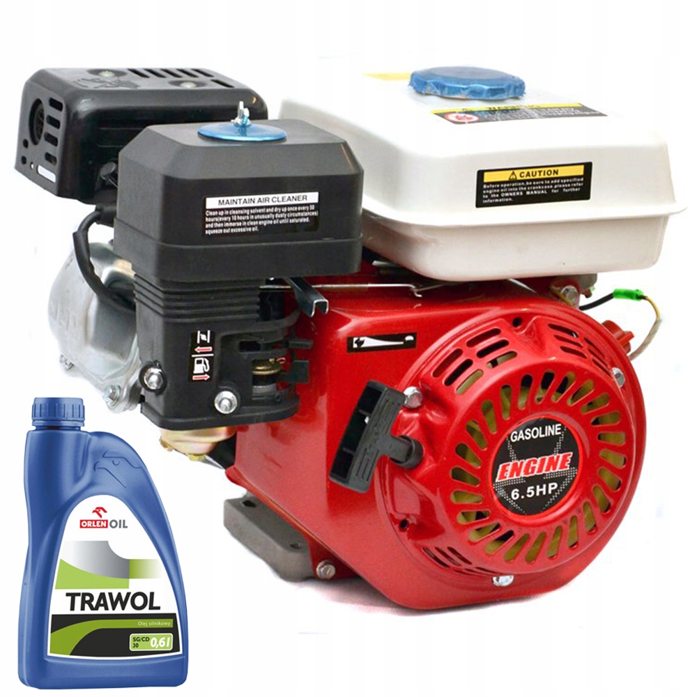 SILNIK SPALINOWY GX160 6,5KM OHV WAŁEK 19MM + OLEJ - 8458125394 - oficjalne archiwum Allegro