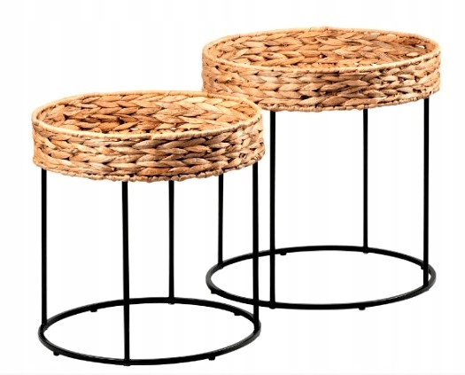 Stolik Boho okrągły Home Creation Zestaw 2szt. - 14142209912 ...
