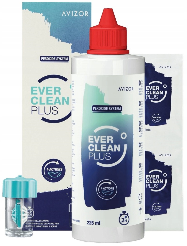 OKSYDACYJNY PŁYN DO SOCZEWEK Avizor Ever Clean 225 ml + 30 tabletek - 15738575788 - oficjalne ...