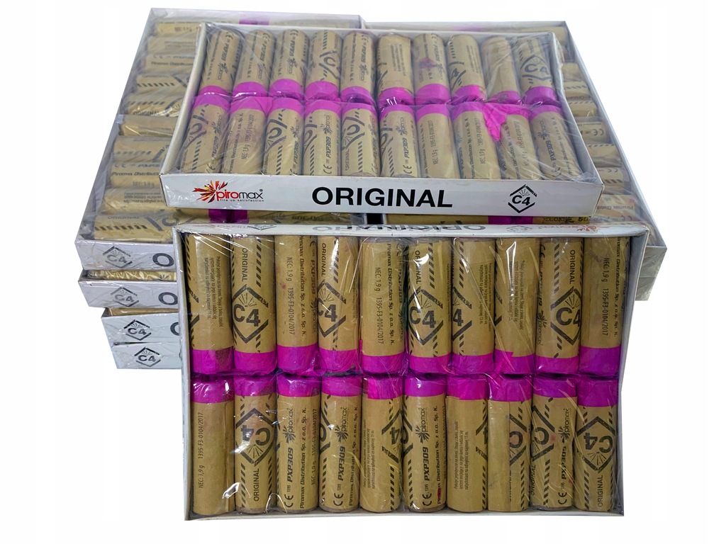 FP3 NAJGŁOŚNIEJSZE PETARDY C4 PIROMAX 200 SZTUK ! - 8140700476 ...