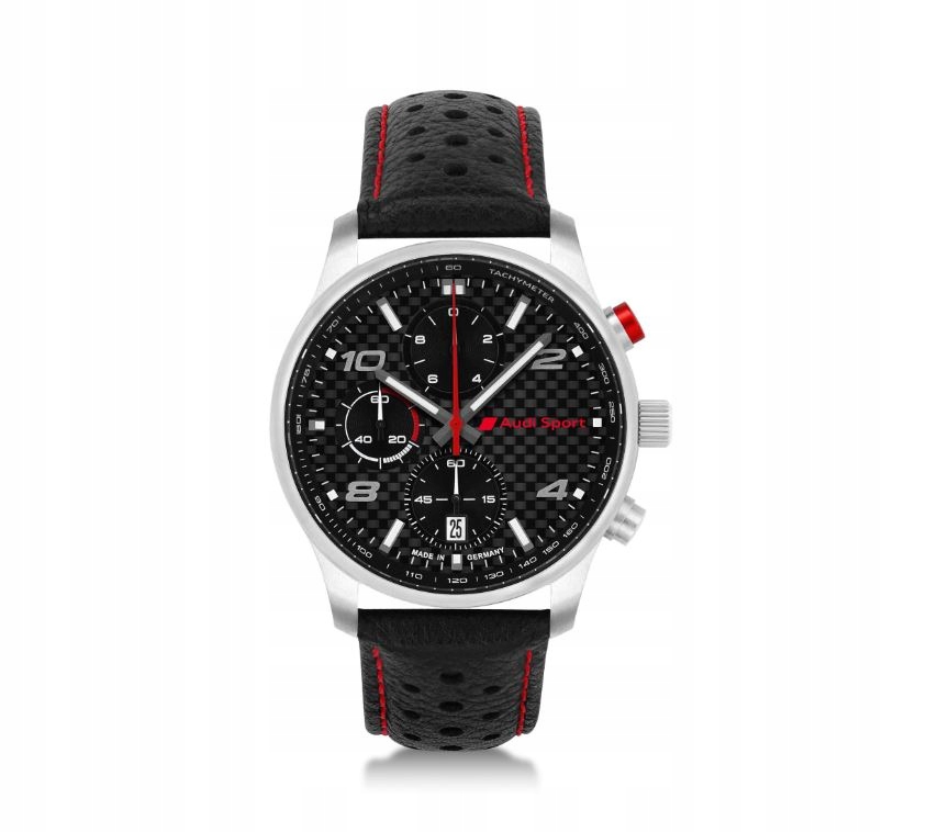 ZEGAREK AUDI SPORT CHRONOGRAPH SREBRNO CZARNY ASO - 12939825890 ...