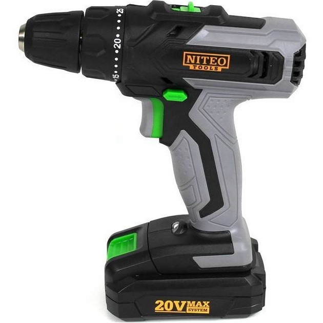 Wiertarko-wkrętarka Niteo Tools 20V LI-ION 2 biegi - 7697011444 - oficjalne archiwum Allegro