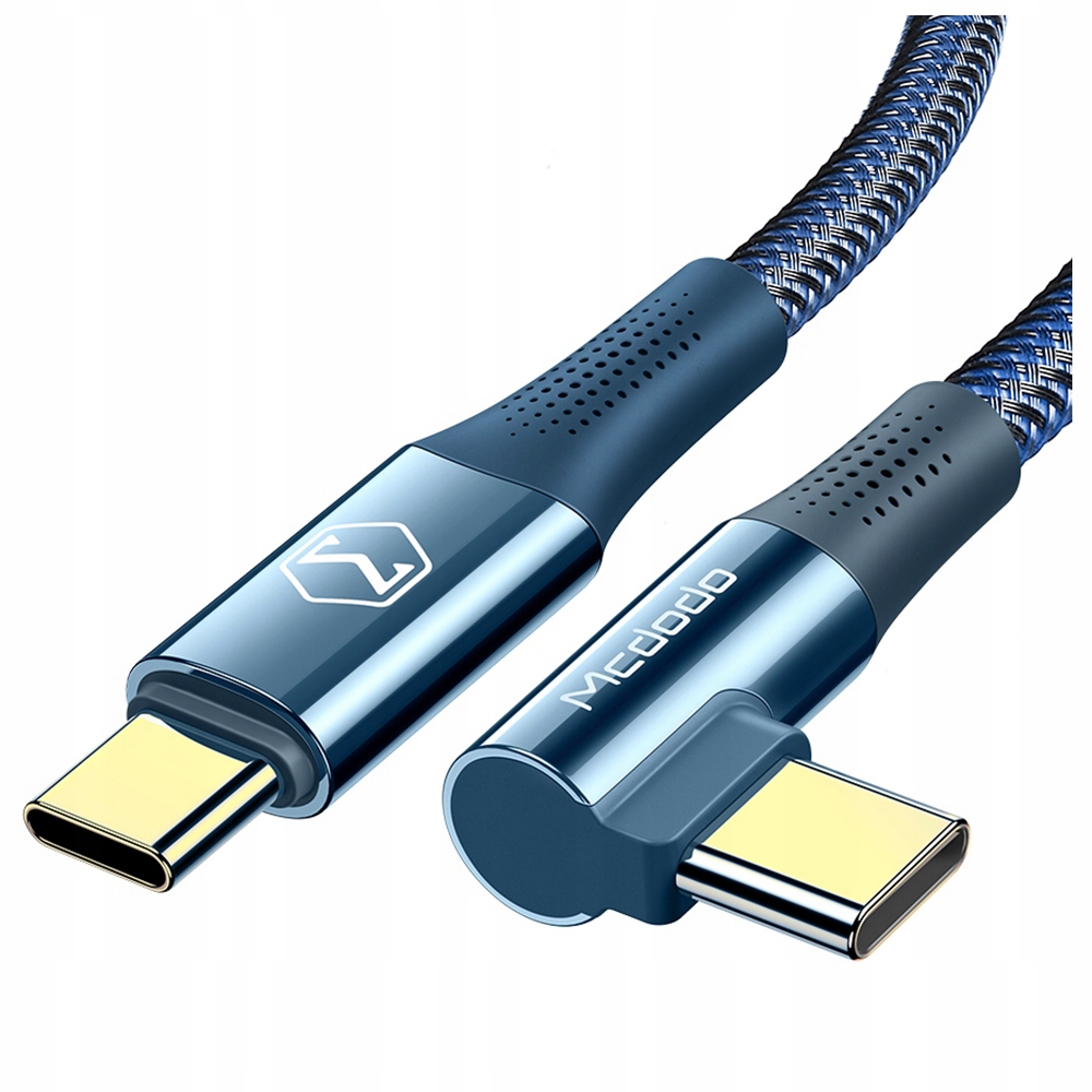 MCDODO KABEL KĄTOWY USB-C PD 2.0 QC 4.0 5A 100W 2M - 10983251163 - oficjalne archiwum Allegro