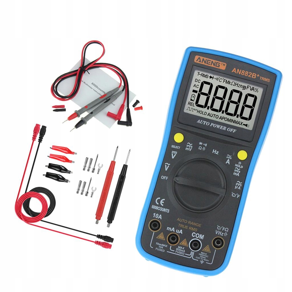 Multimetr cyfrowy AC DC Miernik napięcia prądu - 12080559448 - oficjalne archiwum Allegro