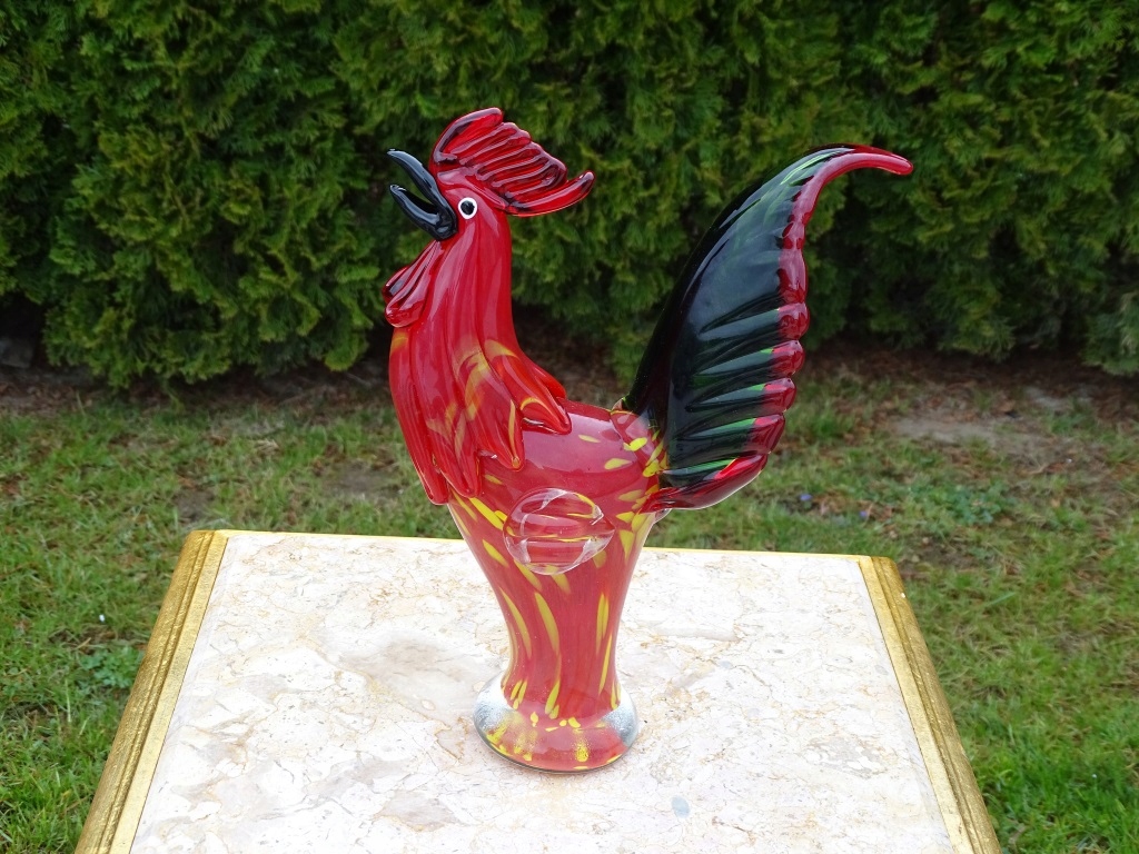 CZERWONY KOGUCIK murano BEZ USZKODZEŃ - 7996668542 - oficjalne archiwum ...