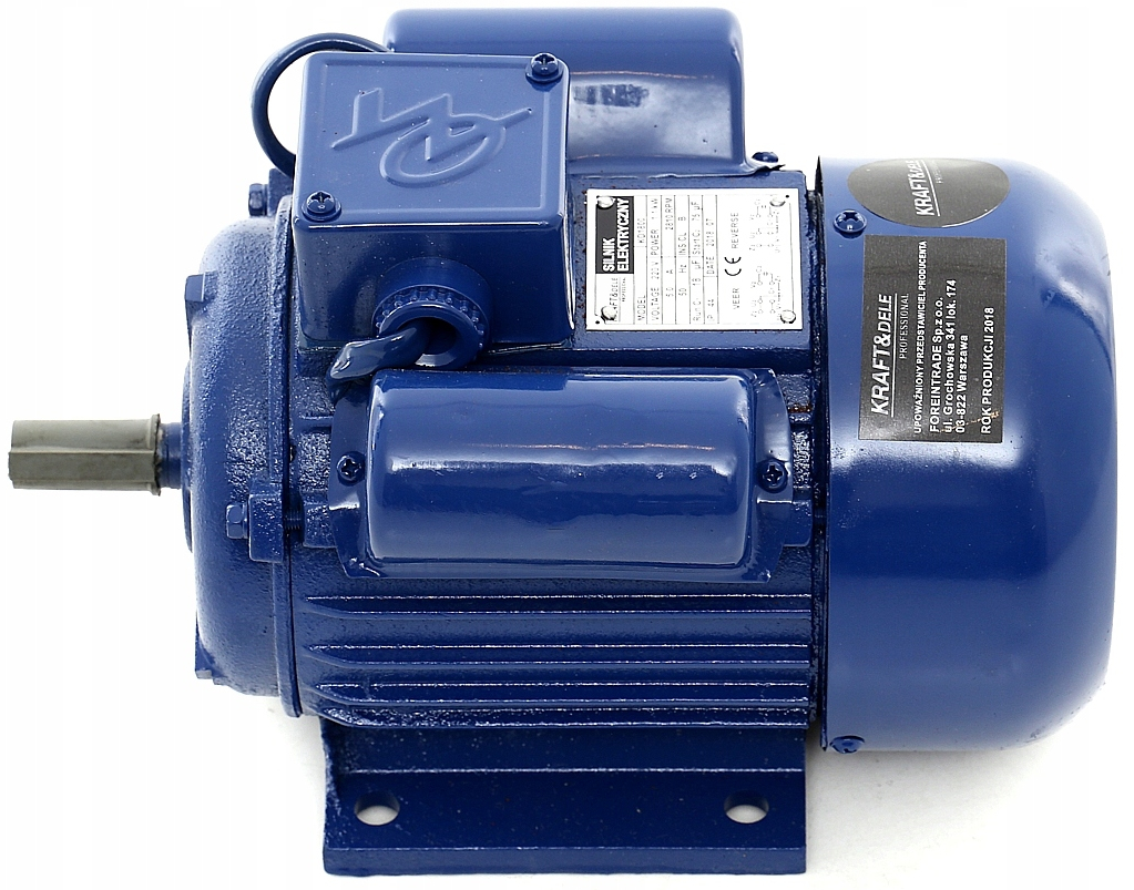 SILNIK ELEKTRYCZNY 1 FAZOWY 1,5kW 1400r KRAFT 230V - 8002796023 - oficjalne archiwum Allegro