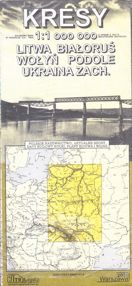 MAPA KRESY Z OPISEM MIECZYSŁAWA ORŁOWICZA / 2011 - 13378789707 - oficjalne archiwum Allegro