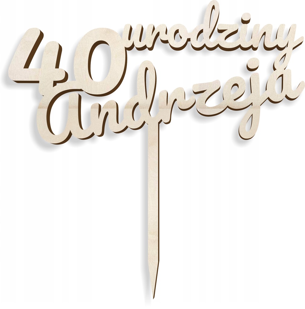 Topper na tort 40 urodziny TWOJE IMIĘ impreza - 12379764875 - oficjalne ...