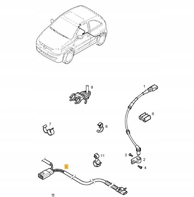 Wiązka przewód czujnika ABS tył Opel Corsa C - 7917376669 - oficjalne ... Wiązka przewód czujnika ABS tył Opel Corsa C - 7917376669 - oficjalne ...